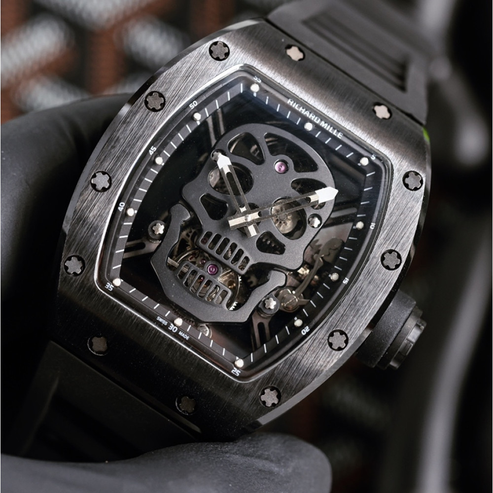 Richard Mille - RM52-01 42mm PVD Titanium Case Rose Black Skull ...